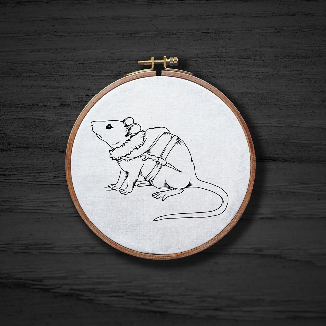 Rat Warrior Hand Embroidery Pattern, Funny RPG Animal (PDF Pattern) - Etsy