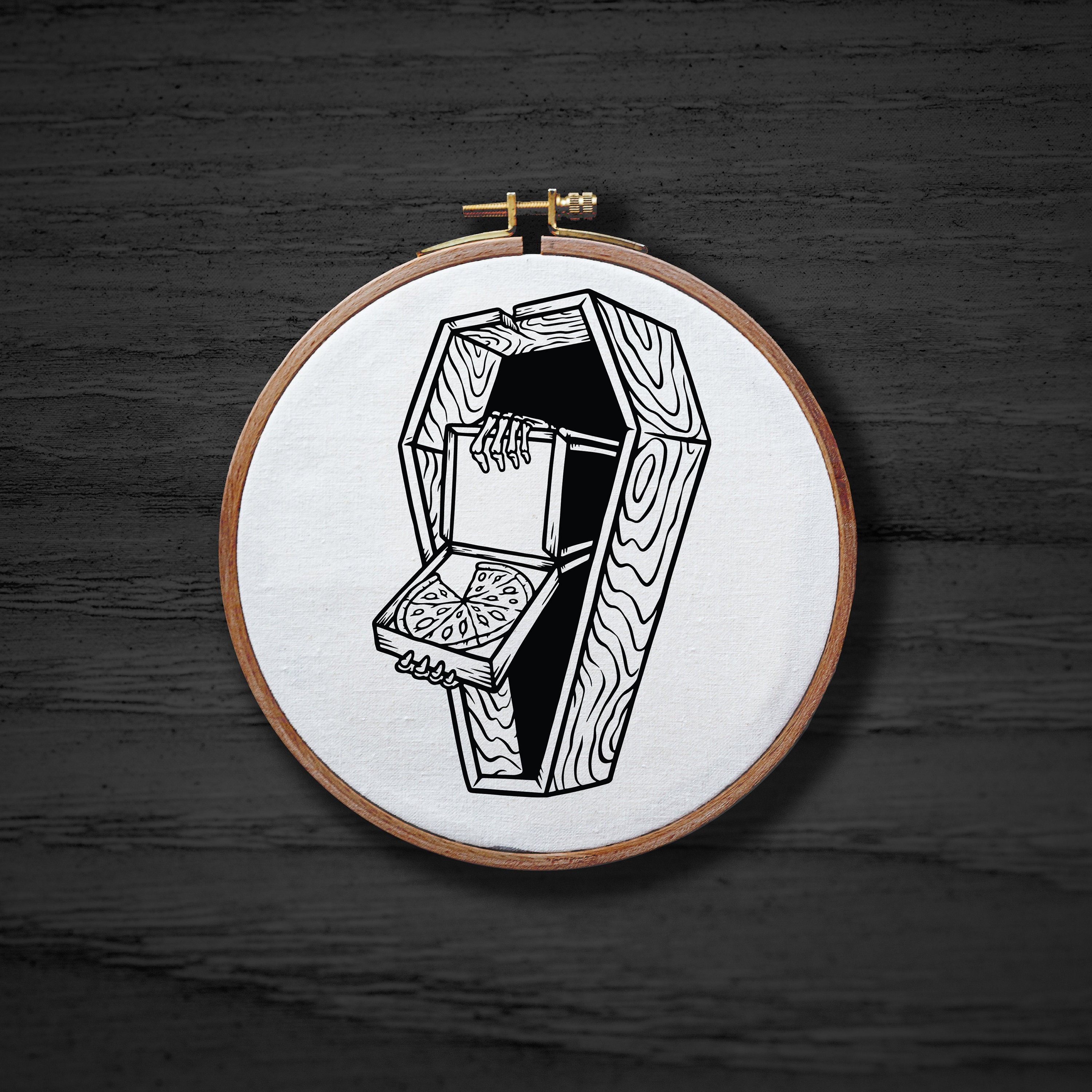 Skeleton Coffin Embroidery Pattern - Etsy