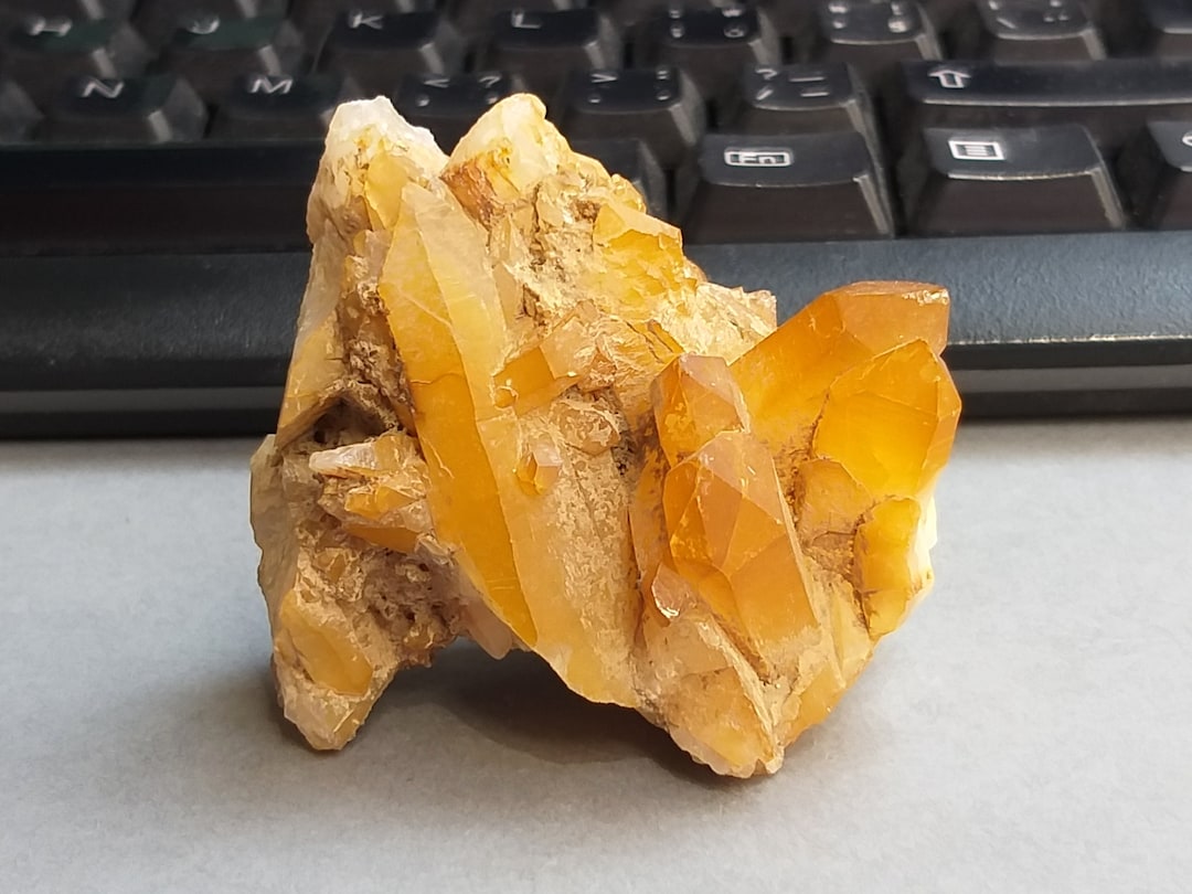Unique Tangerine Orange Quartz Mineral Crystal Cluster Specimen - Etsy