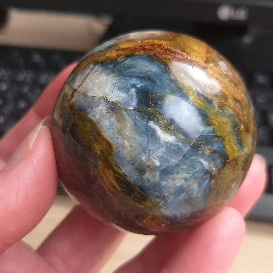 Blue Opal Common: Handmade Sphere for Home Decor and Collection - Rare ...