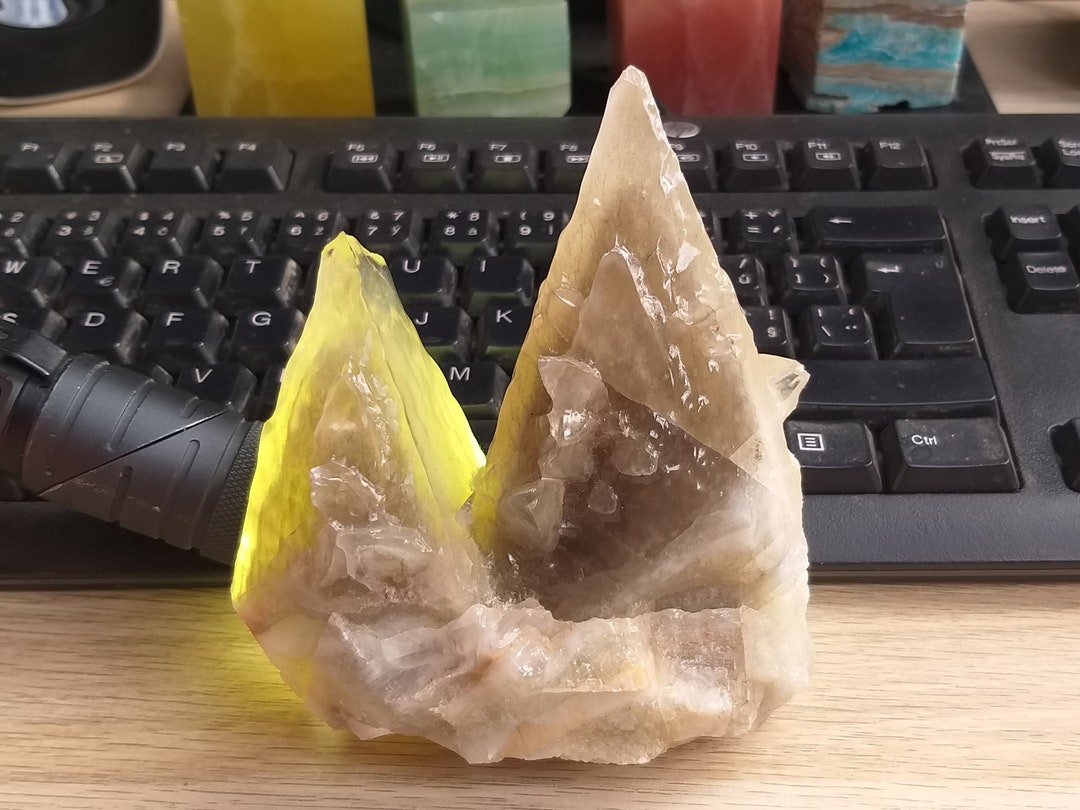 Dog Tooth Calcite Terminated Crystal Natural Glass Lustre Rare Mineral ...