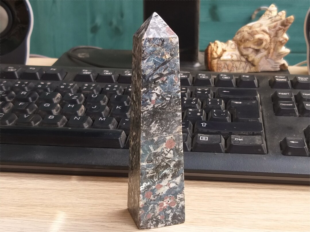 Aquamarine Garnet 12cm Tower Obelisk Black Tourmaline Red Almandine ...