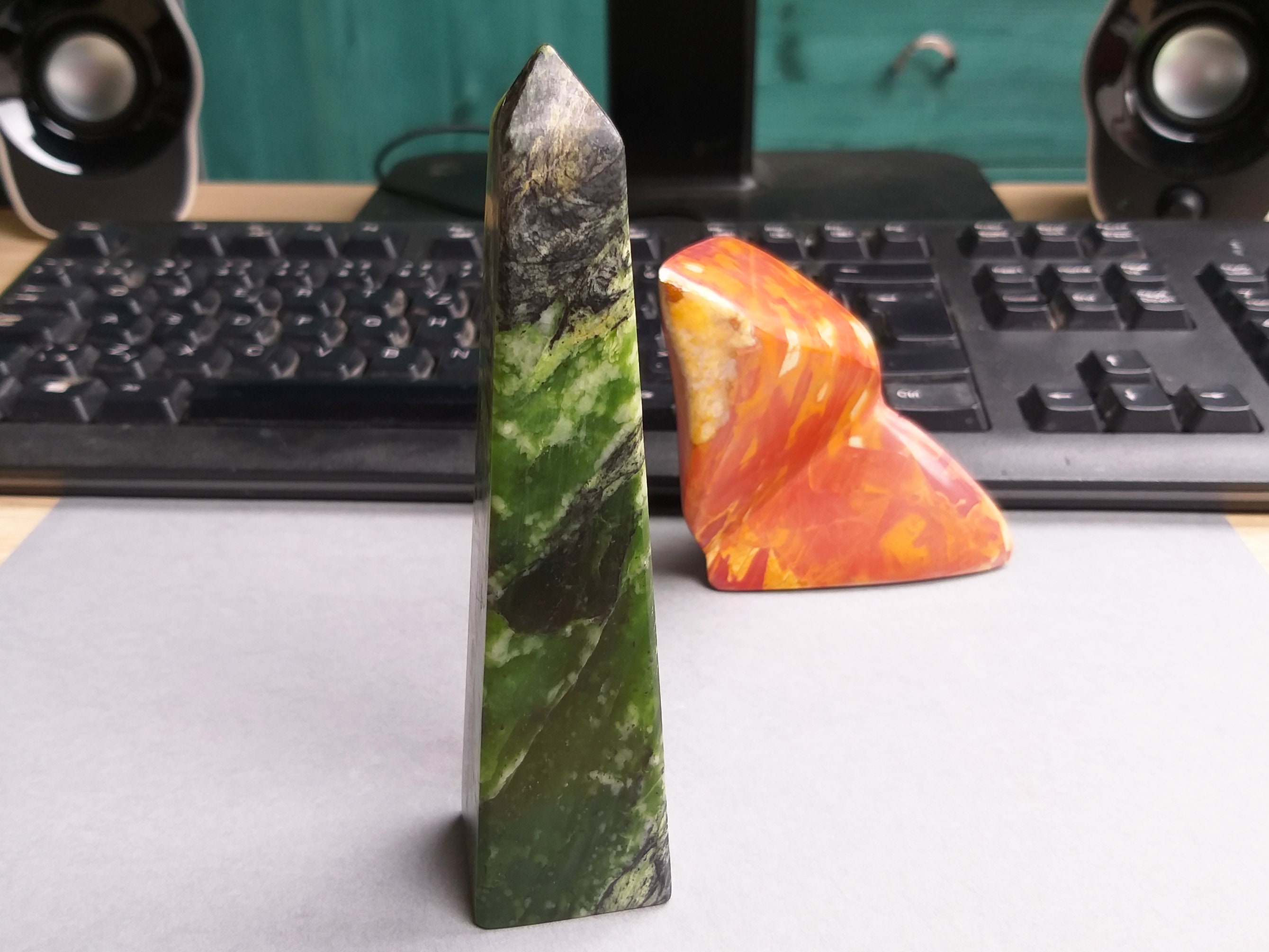 Garnet Green Grossular Tower Obelisk Transparent Mineral - Etsy