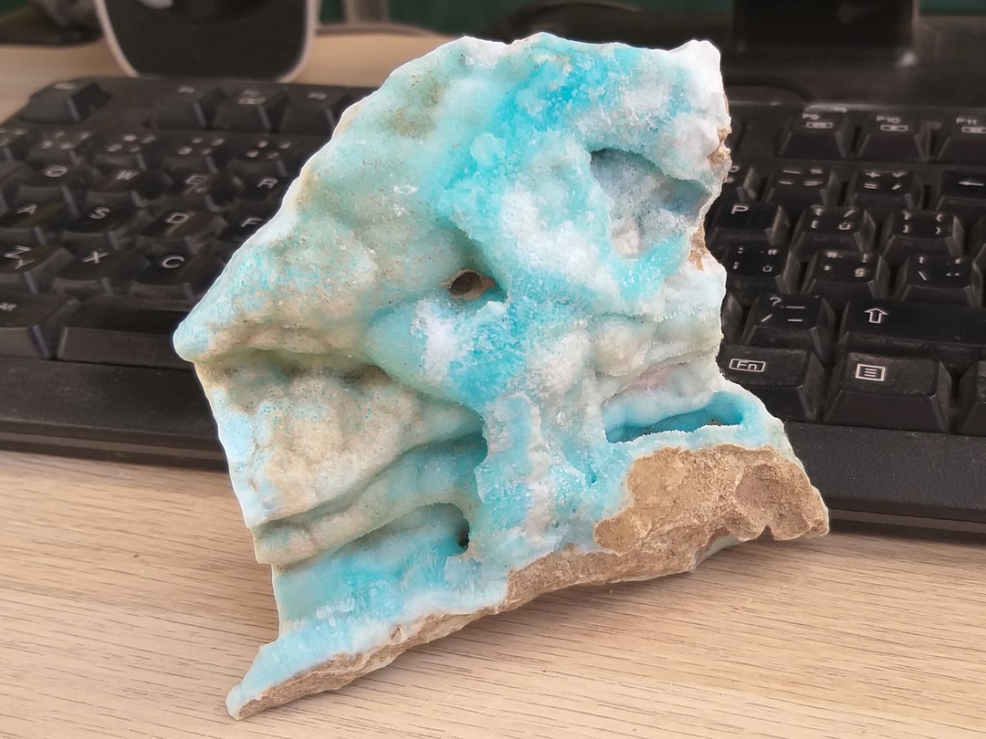 Hemimorphite 9x9cm Raw Slab Crystal Druse Sparkly Natural Mineral - Etsy