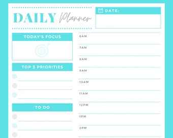Printable Daily Planner and Weekly Planner Templates, Undated - Etsy