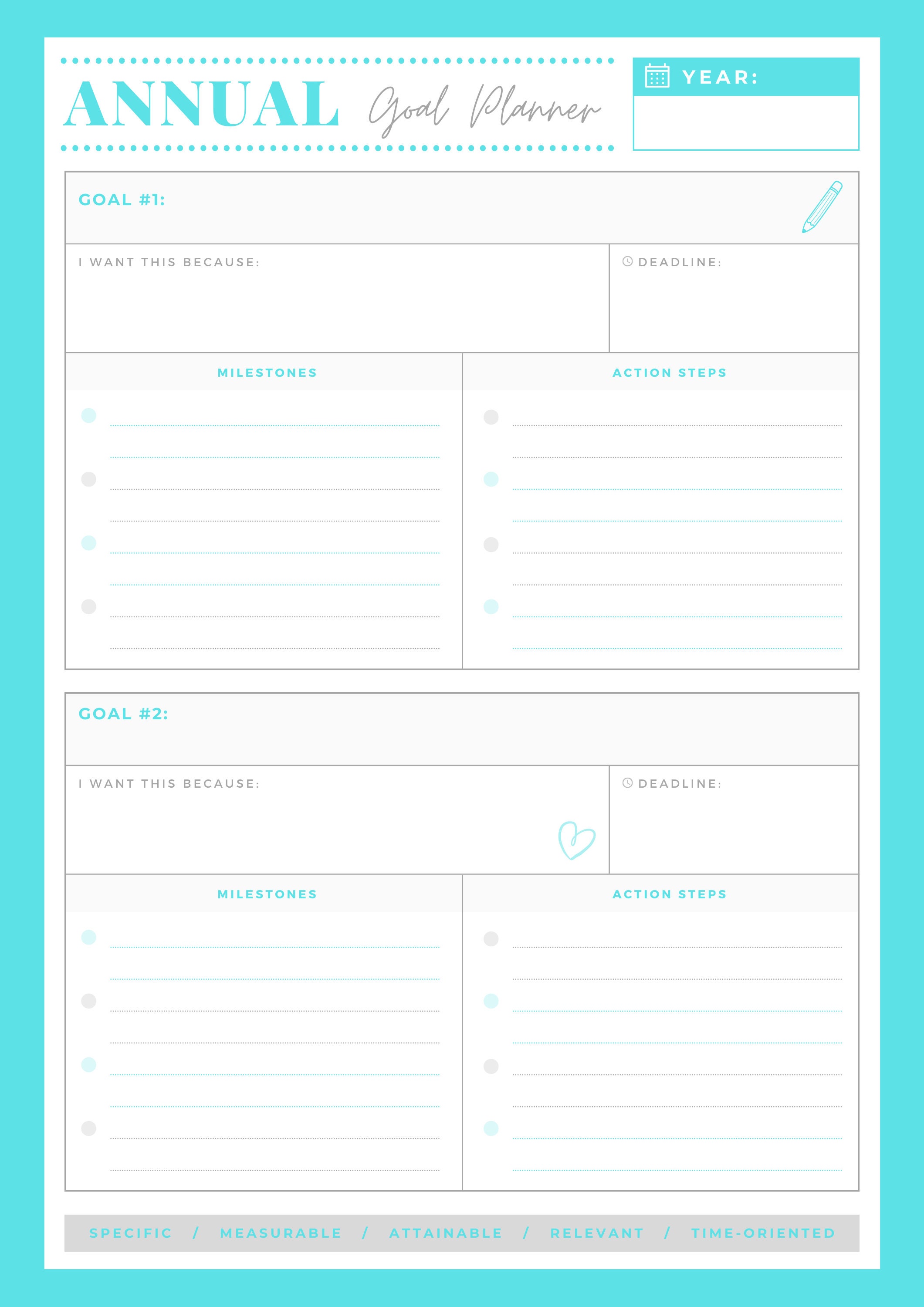 Ultimate Printable Bundle for Goal Setting and Planning - Etsy
