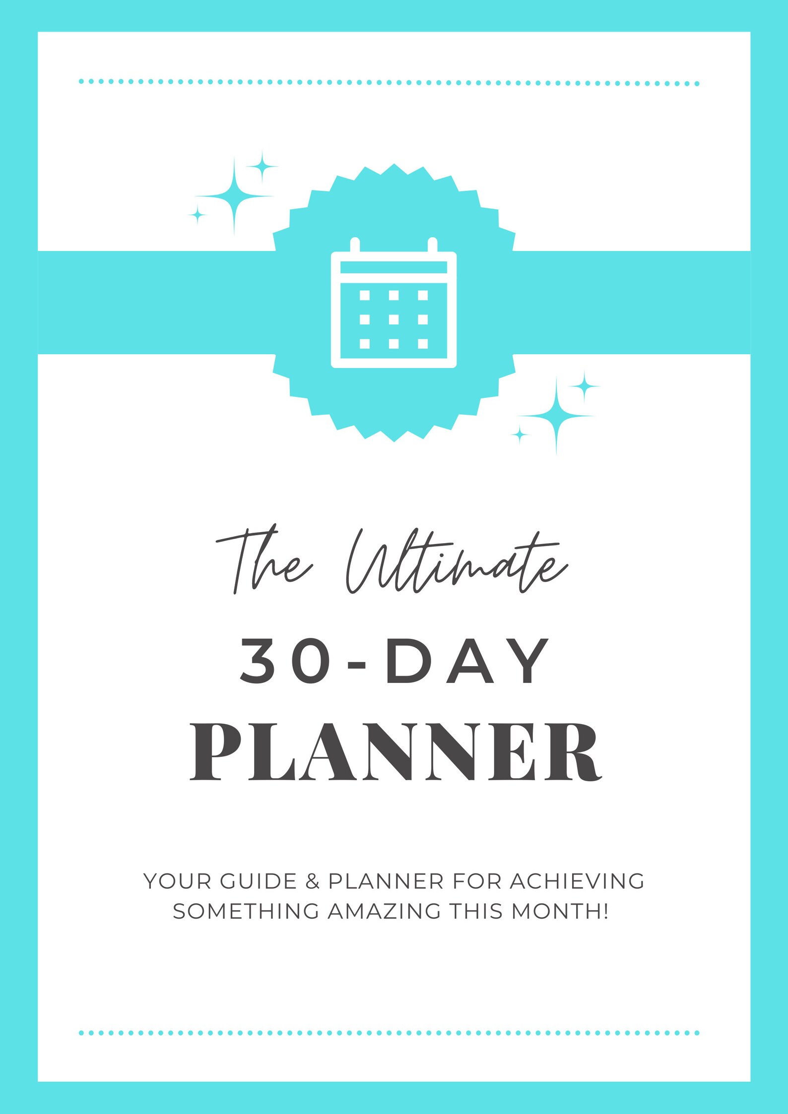 Printable Ultimate 30 Day Planner | Etsy
