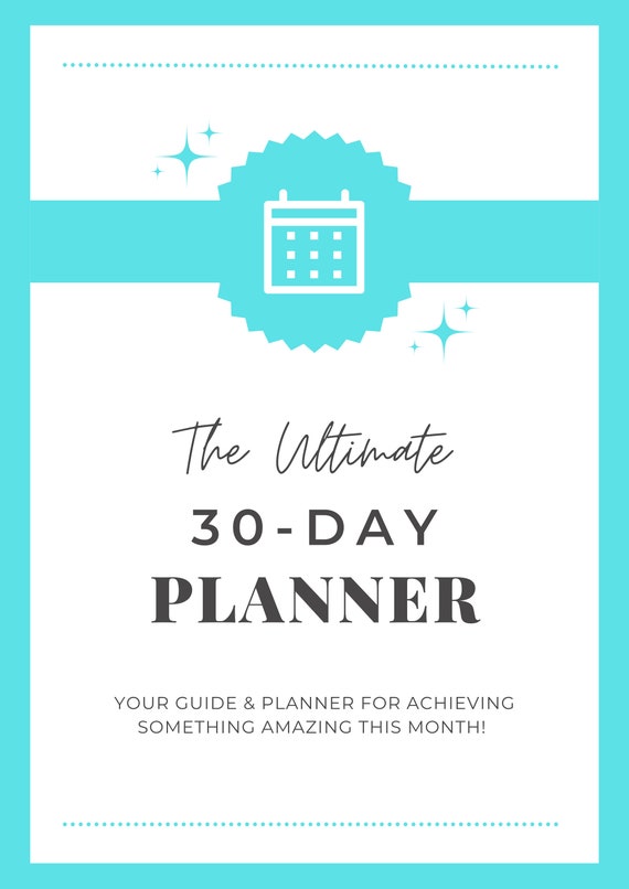 Printable Ultimate 30 Day Planner | Etsy