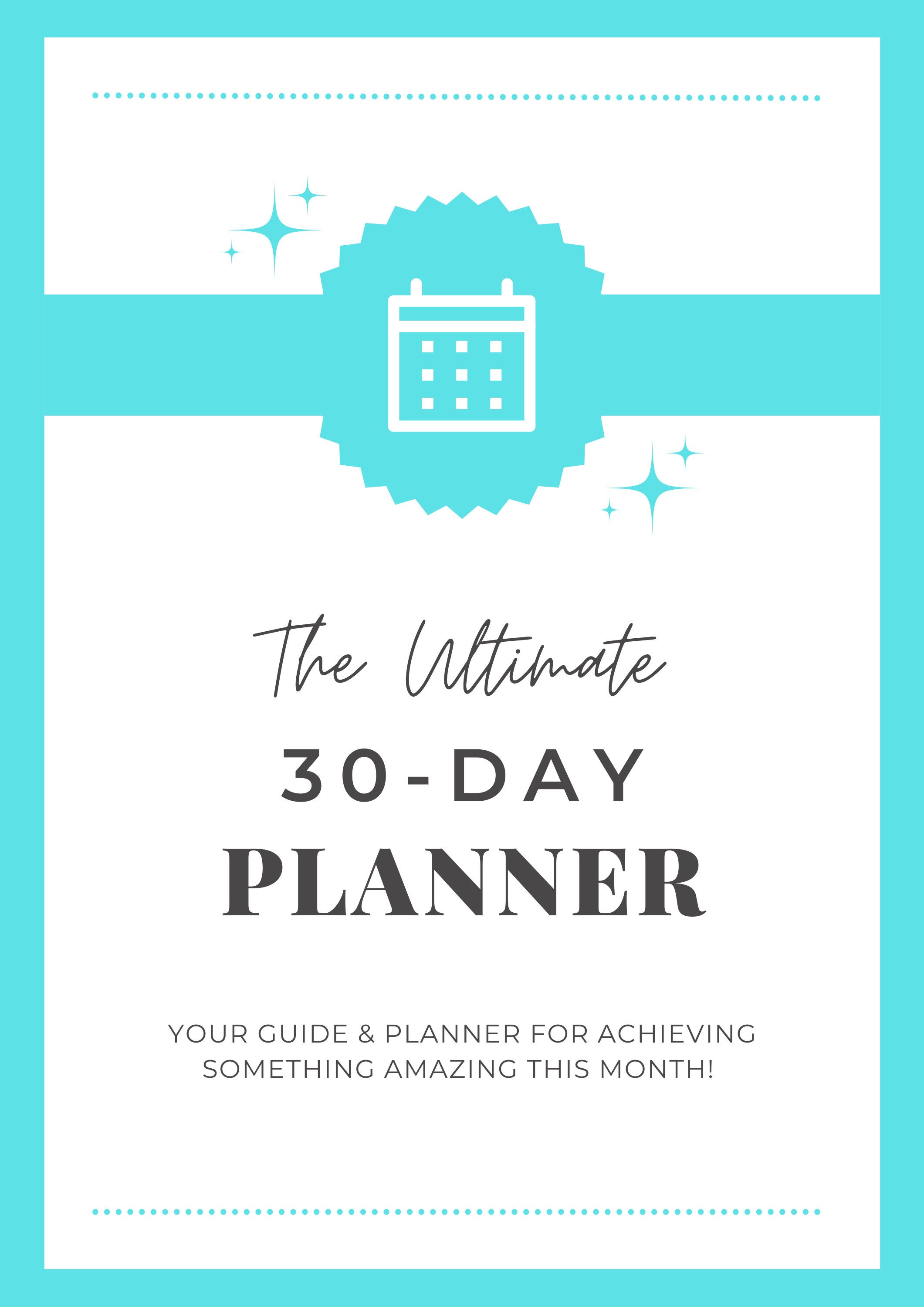 Printable Ultimate 30 Day Planner - Etsy