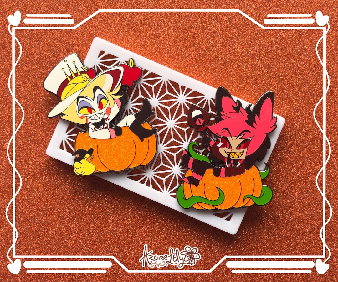 Halloween Alastor & Lucifer Enamel Pins [limited Edition] - Etsy