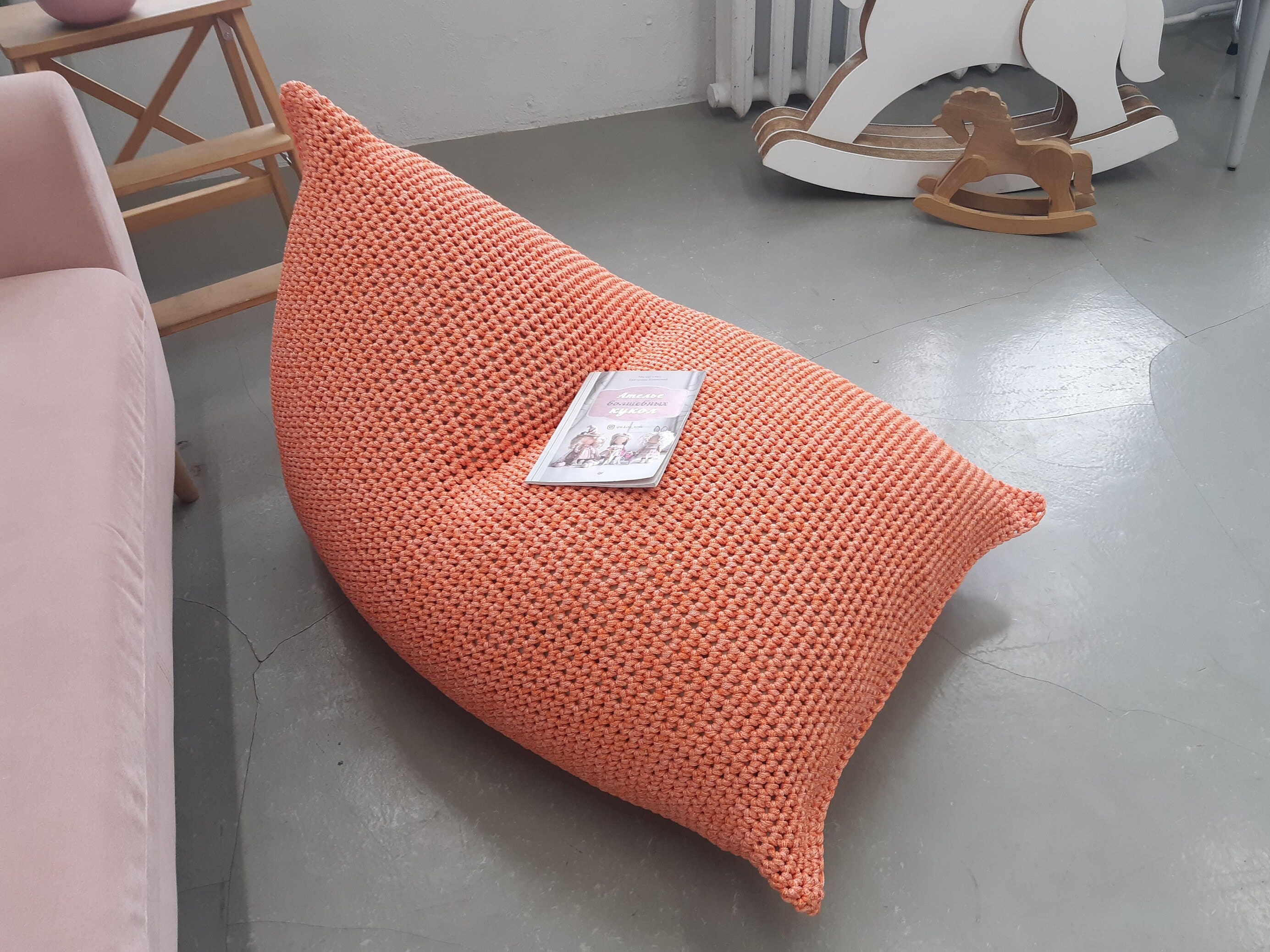 Crocheted Pattern Bean Bag Chair Cover Digital Instruction - Etsy