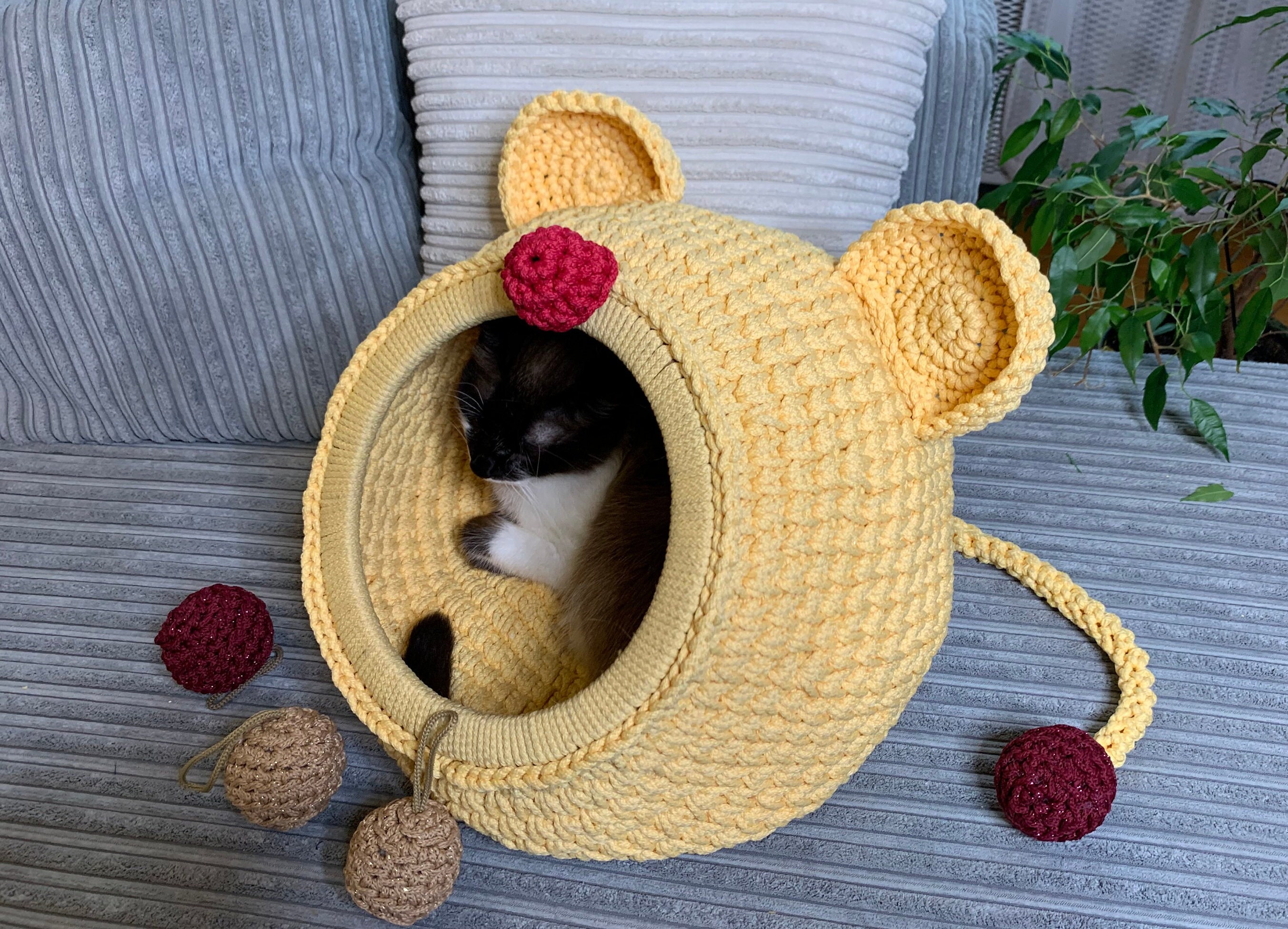 Crochet Cat House Mouse Digital Instruction Manual in PDF - Etsy