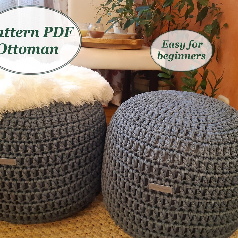 Crochet Ottoman Pattern - Etsy