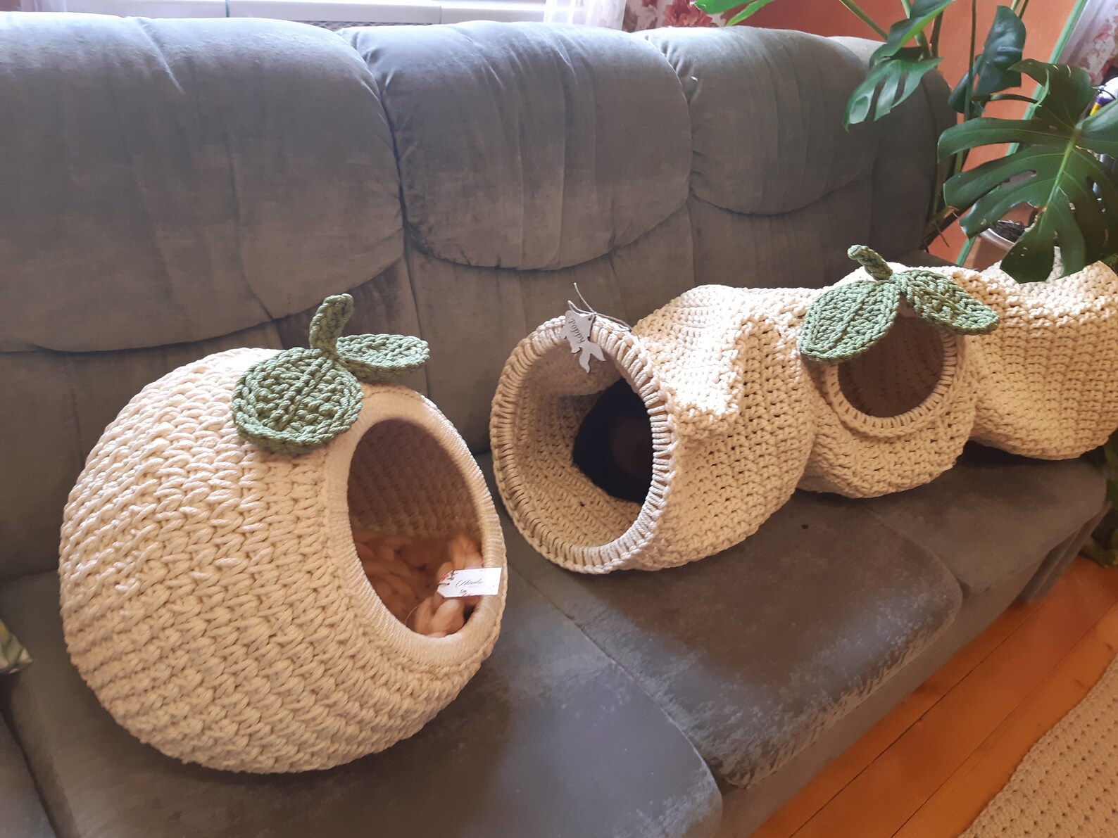 Crochet Cat House & Tunnel Pattern: Pet Furniture DIY (PDF Tutorial) - Etsy
