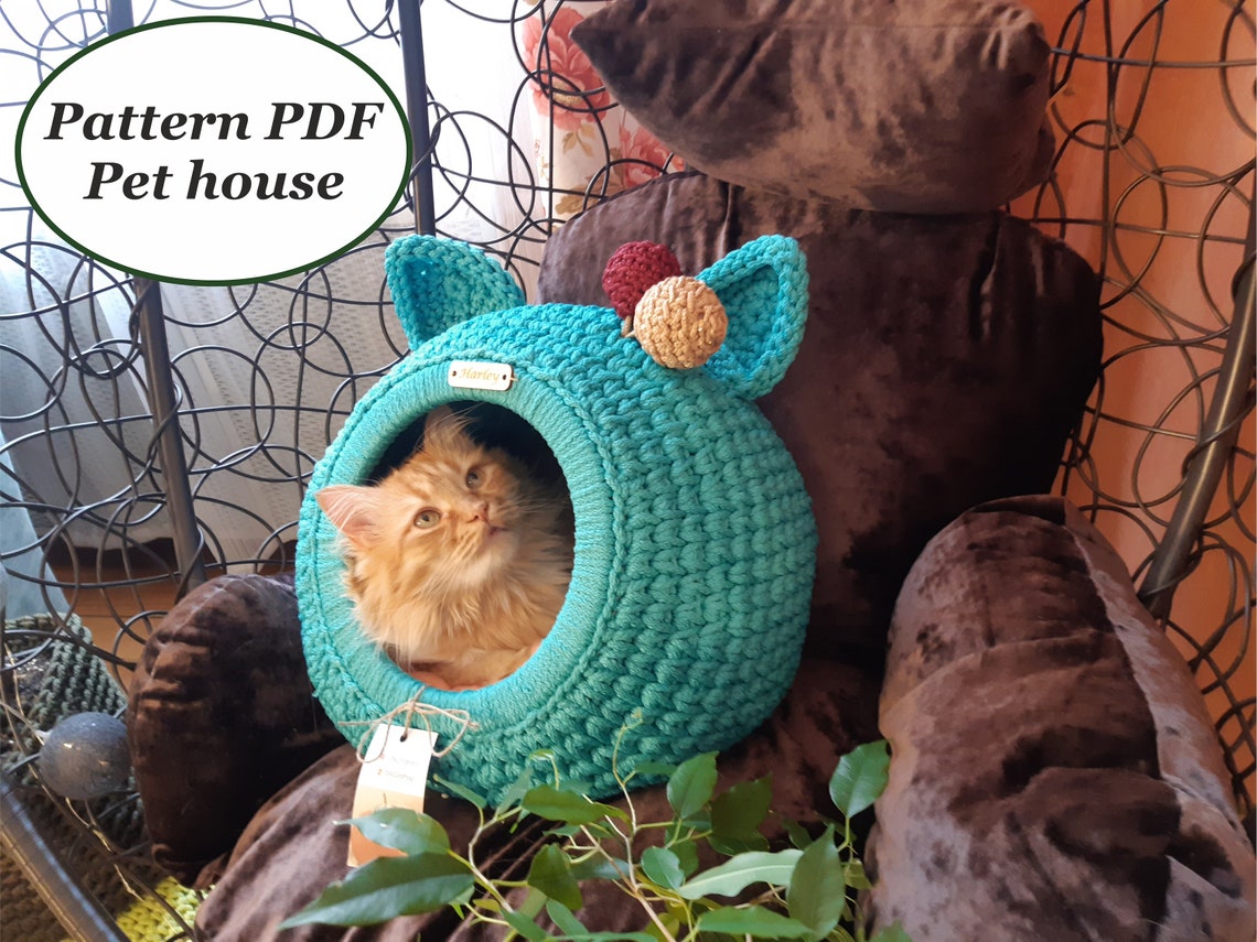 Set Cat Houses 4 Decoration Options Digital Tutorial Manual in - Etsy