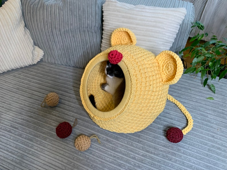 Crochet Cat House Mouse Digital Instruction Manual in PDF - Etsy