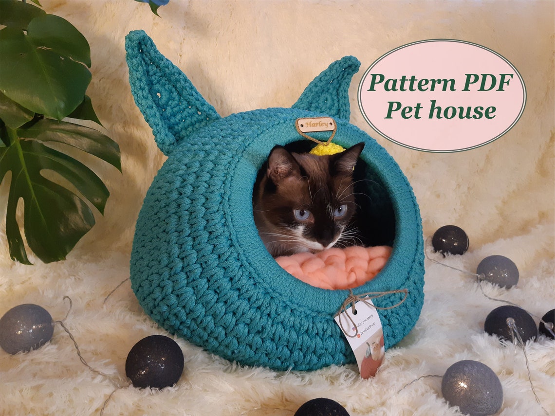 Set Cat Houses 4 Decoration Options Digital Tutorial Manual in - Etsy