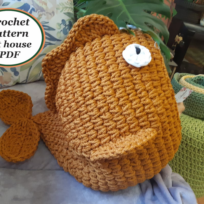 Crochet Cat Bed Pattern - Etsy