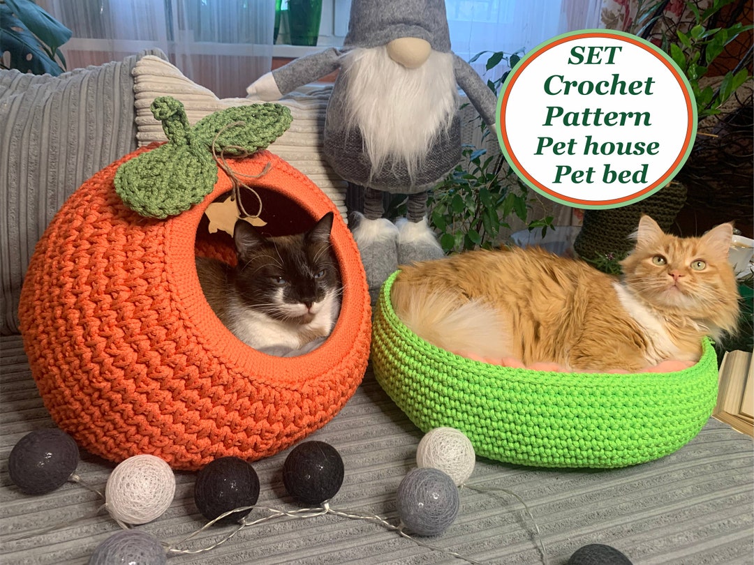 Crochet Cat House & Bed Pattern With Video (PDF) - Etsy