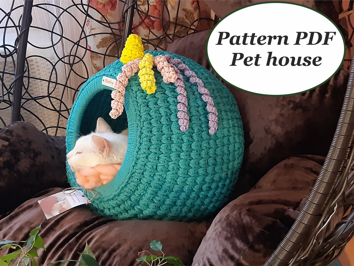 Set Cat Houses 4 Decoration Options Digital Tutorial Manual in - Etsy