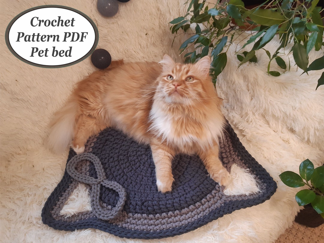 Crochet Cat Rug and Placemats Pattern Pdf Digital Instruction Manual ...