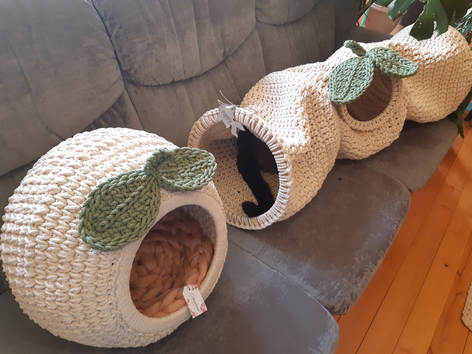 Crochet Cat House & Tunnel Pattern: Pet Furniture DIY (PDF Tutorial) - Etsy