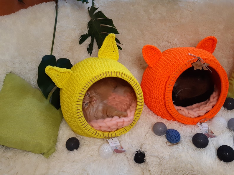 Crochet Cat House rabbit Pattern Digital Tutorial - Etsy