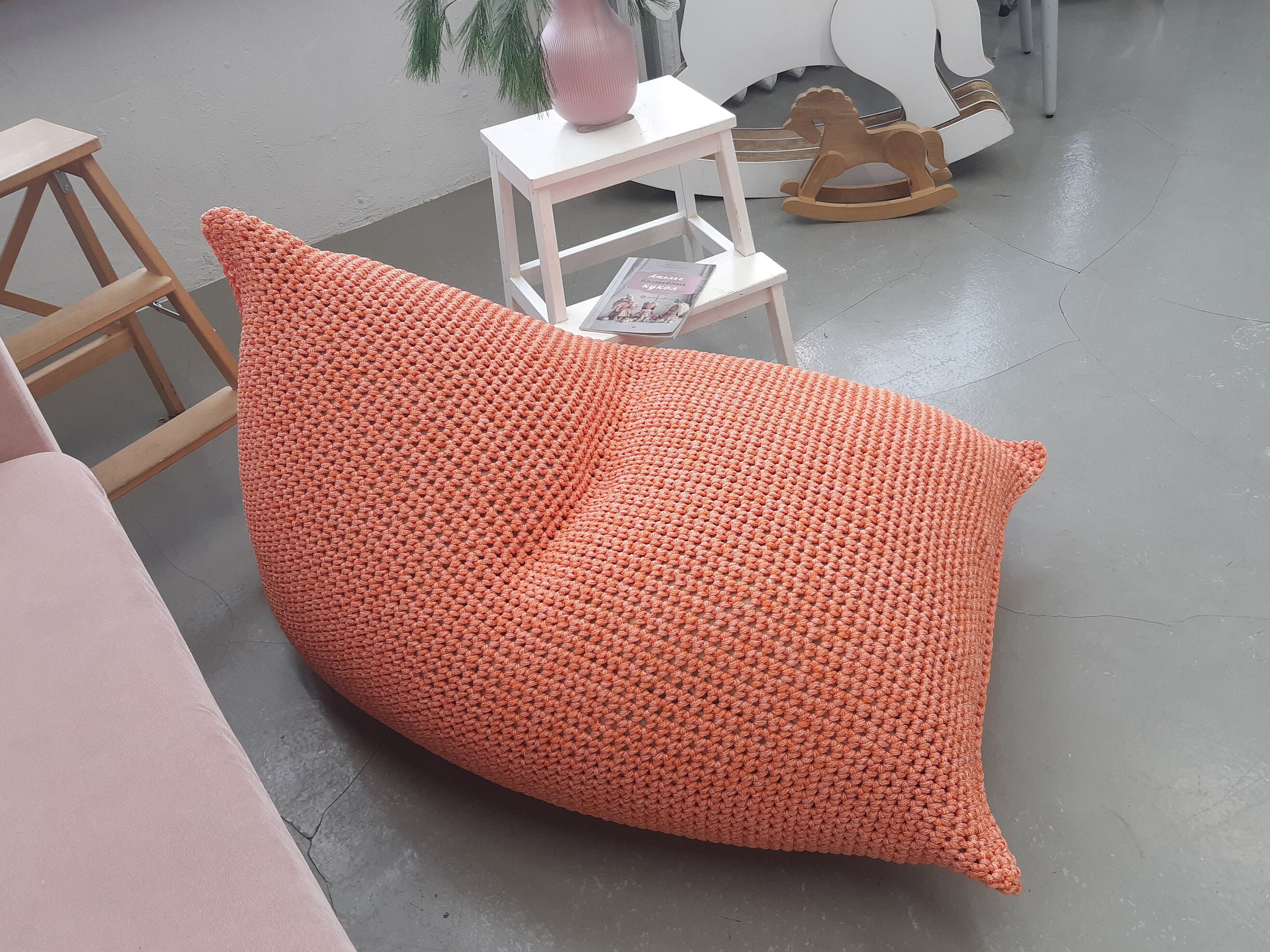 Crocheted Pattern Bean Bag Chair Cover Digital Instruction - Etsy