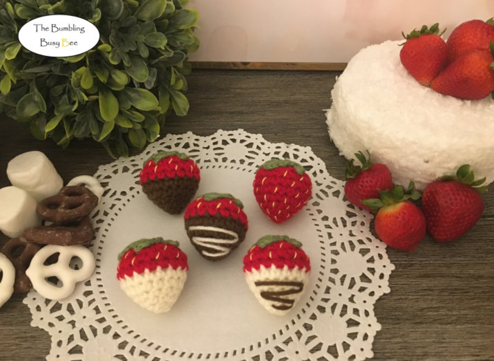 CHOCOLATE COVERED STRAWBERRY Crochet Item - Etsy