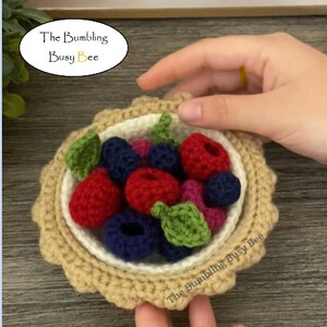 Crochet Berry Tartlet - Pretend Play Food - Fruit Decorations - Etsy