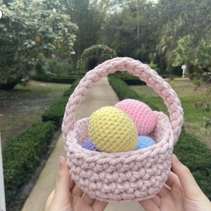 Easter Eggs W/ Macrame Basket Crochet Items - Etsy