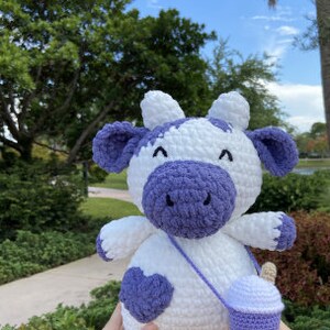 PURPLE BOBA COW Large Plush Crochet Item (ready to Ship) - Etsy