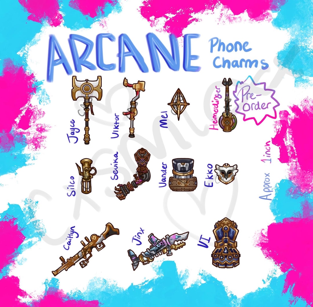 Arcane Character Acrylic Phone Charms [pre-order!] - Etsy