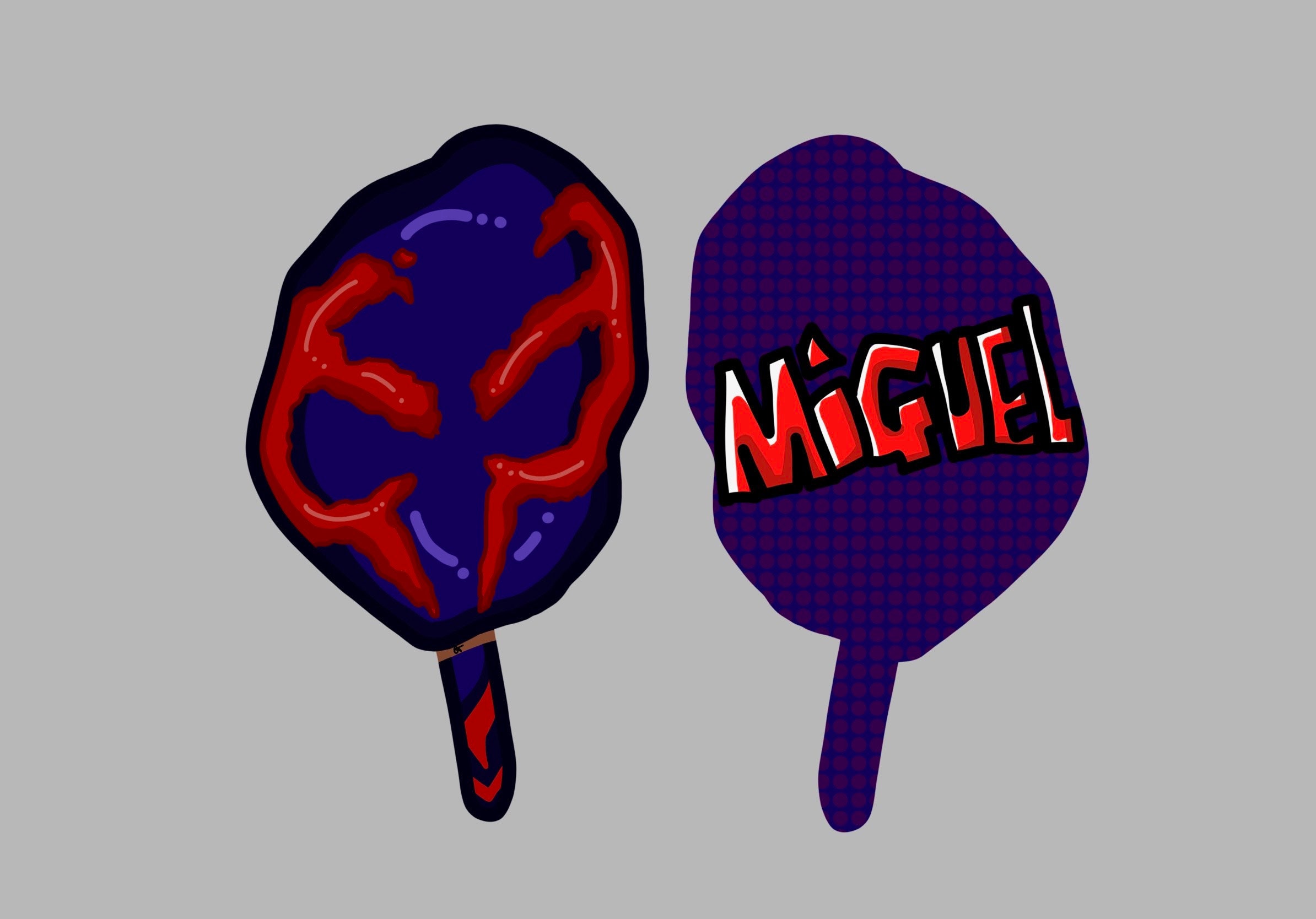 Spider-verse Popsicle 2.5" Acrylic Charms - Preorder - Etsy