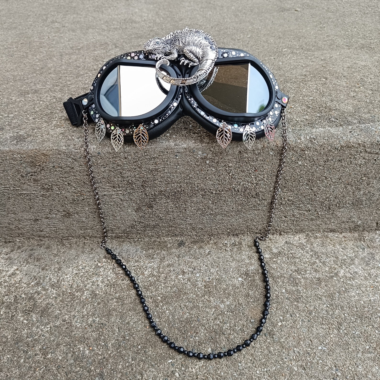 Goggles Lizard Festival Outfit Burning Man Inspired Rave Costume Wind ...