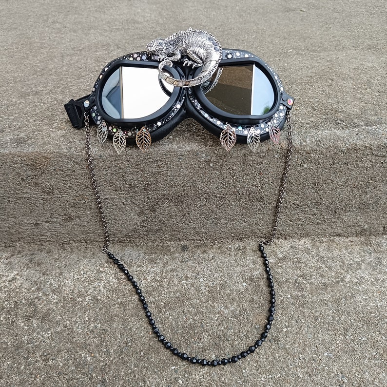 Goggles Lizard Festival Outfit Burning Man Inspired Rave Costume Wind ...