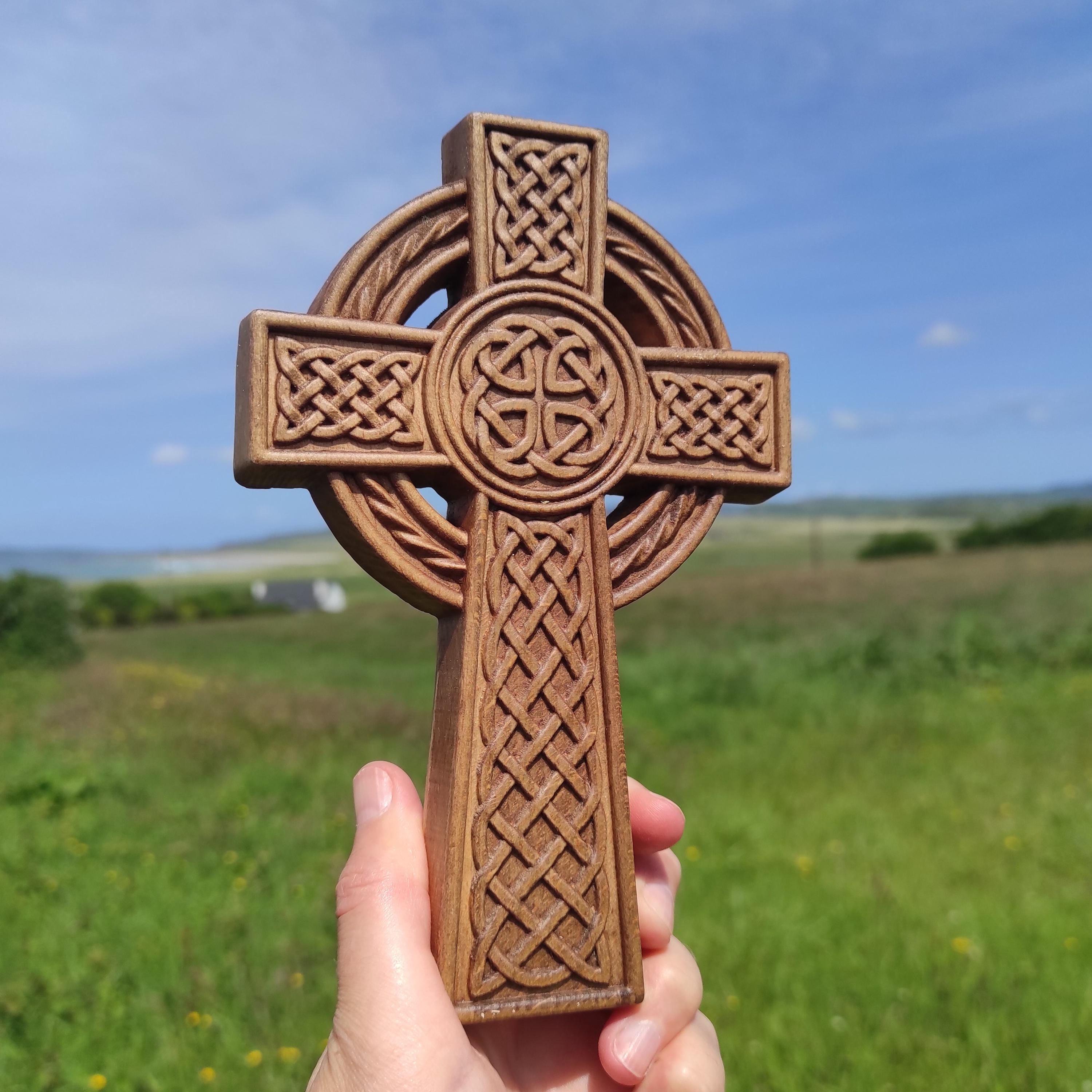 Wooden Celtic Cross – Intricate Knotwork Christian Wall Art - Etsy