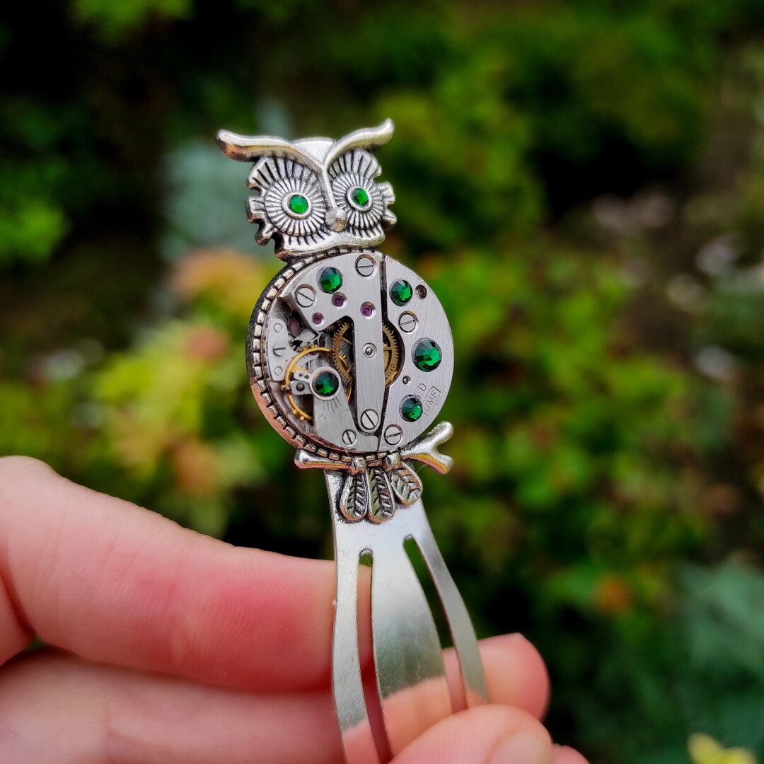 Owl Bookmark Steampunk Watch Parts Vintage Steam Punk Owls Lover Gift ...
