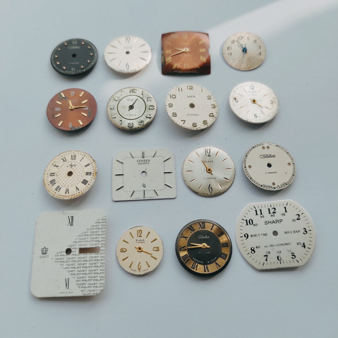 Watch Faces Lot Old Parts Mix Watch Dials Steampunk Pieces Steam Punk ...