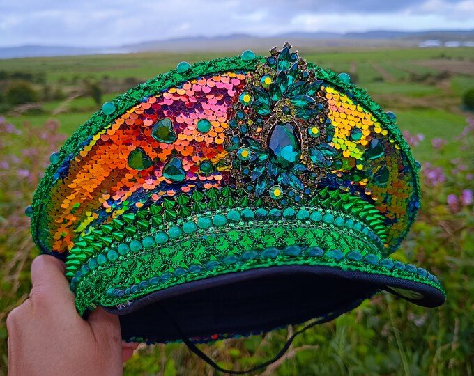 Festival Hat Head Costume Burning Man Inspired Luxury DJ Women Men Chic ...