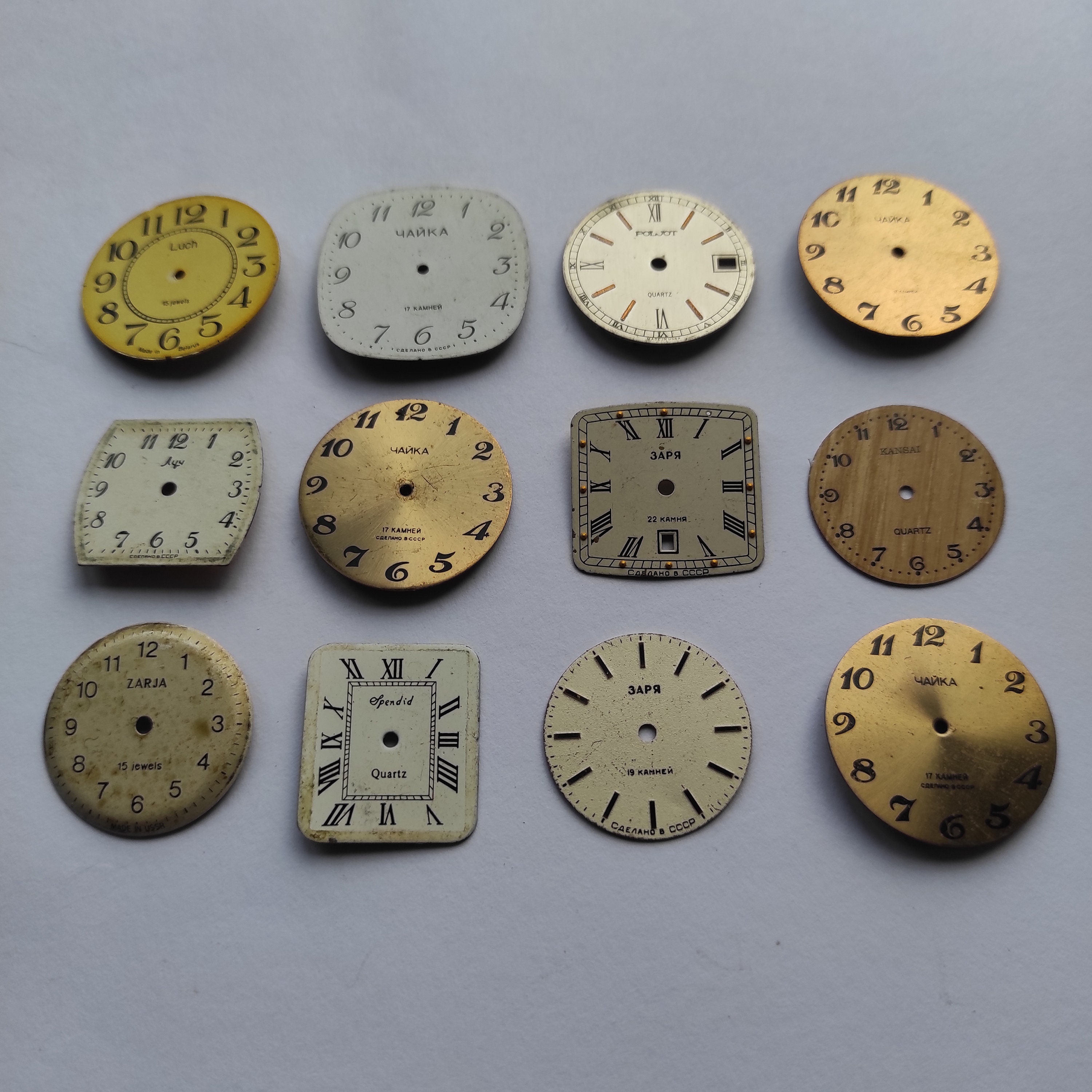 Watch Faces 12 Pcs Collection Retro Parts Ancient Steampunk Pieces ...