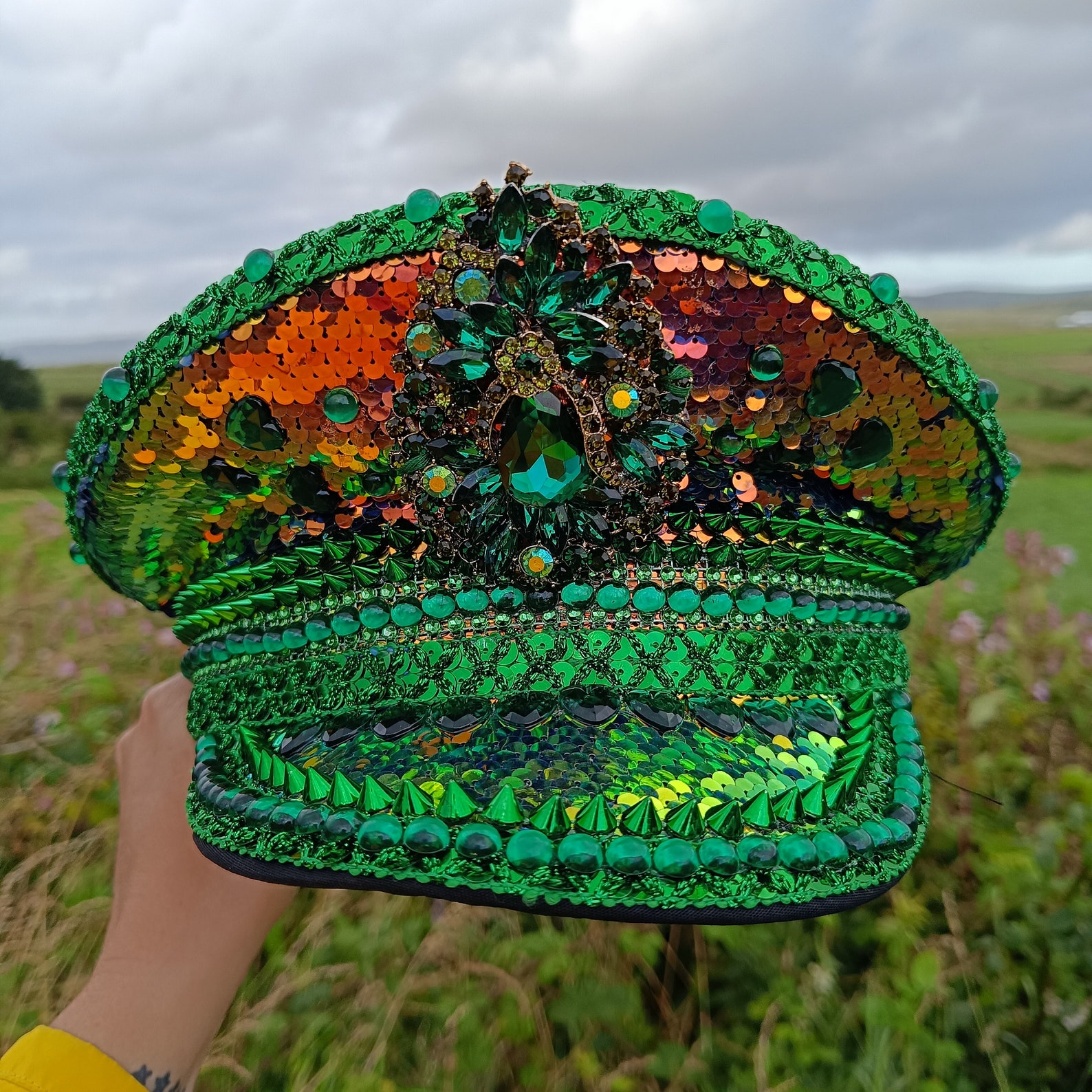 Festival Hat Head Costume Burning Man Inspired Luxury DJ Women Men Chic ...