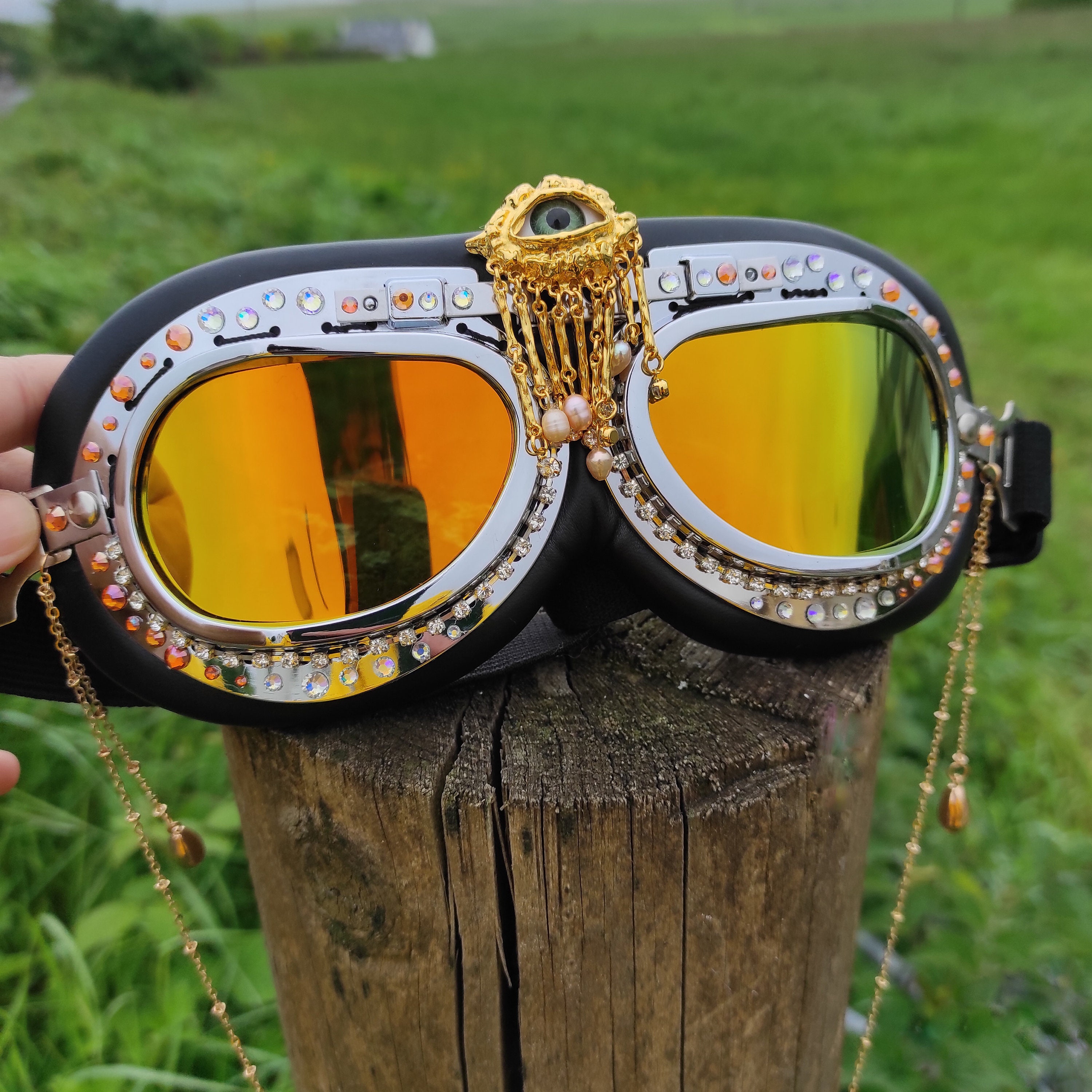 Goggles Third Eye Burning Man Inspired Rave Mystical Costume Dust Mask ...