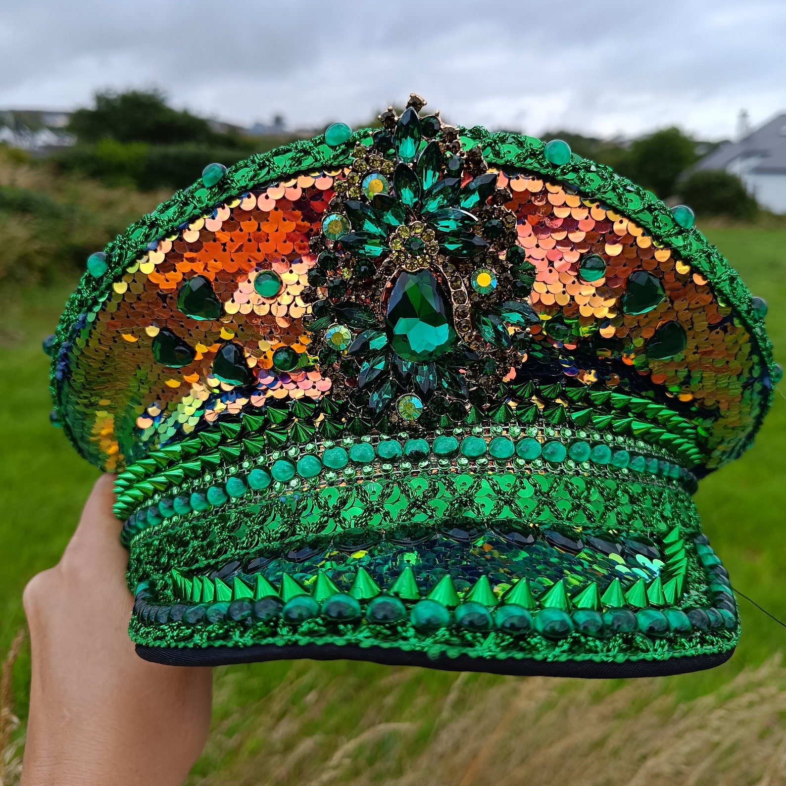 Festival Hat Head Costume Burning Man Inspired Luxury DJ Women Men Chic ...
