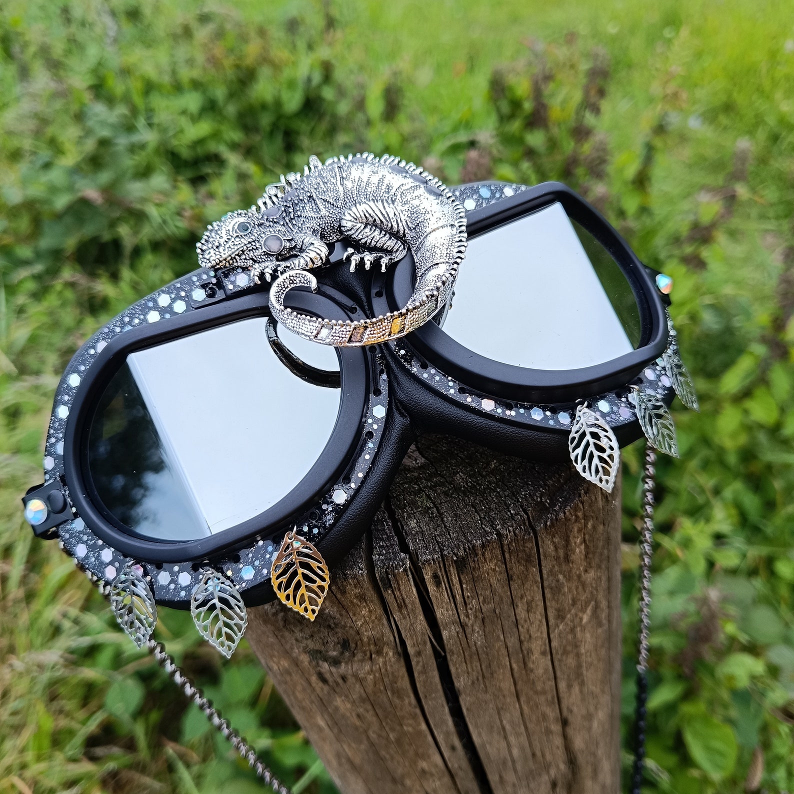 Goggles Lizard Festival Outfit Burning Man Inspired Rave Costume Wind ...