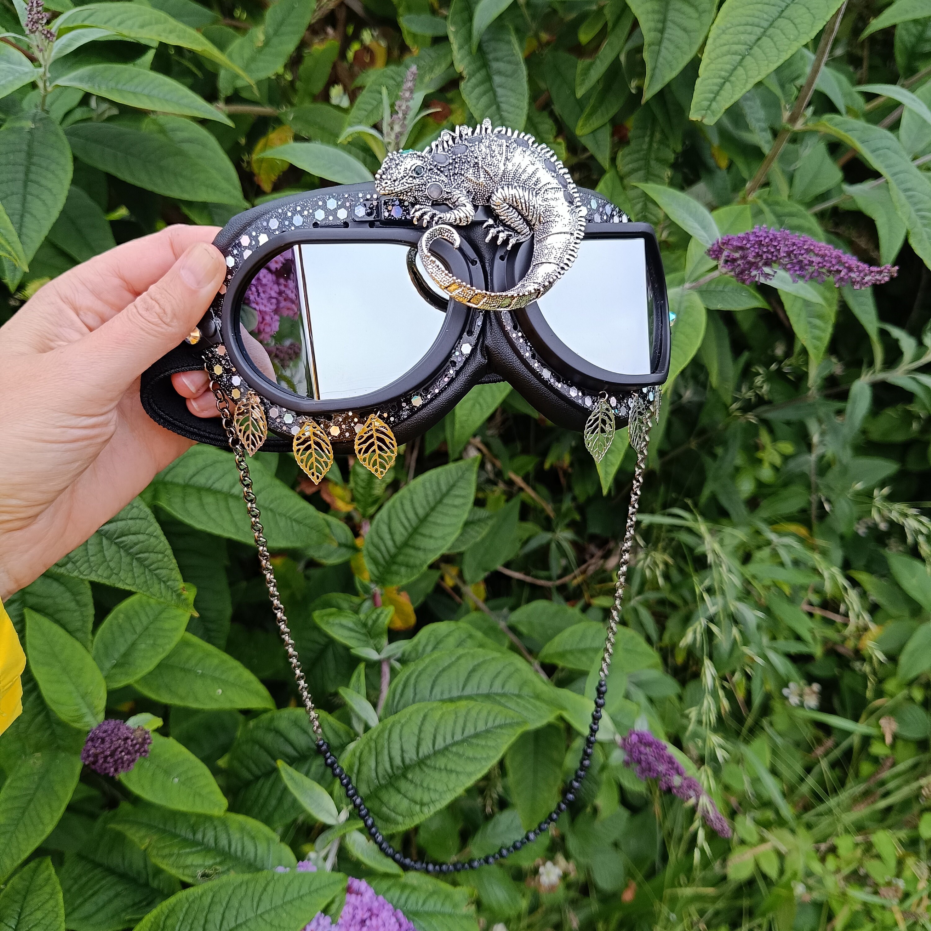 Goggles Lizard Festival Outfit Burning Man Inspired Rave Costume Wind ...