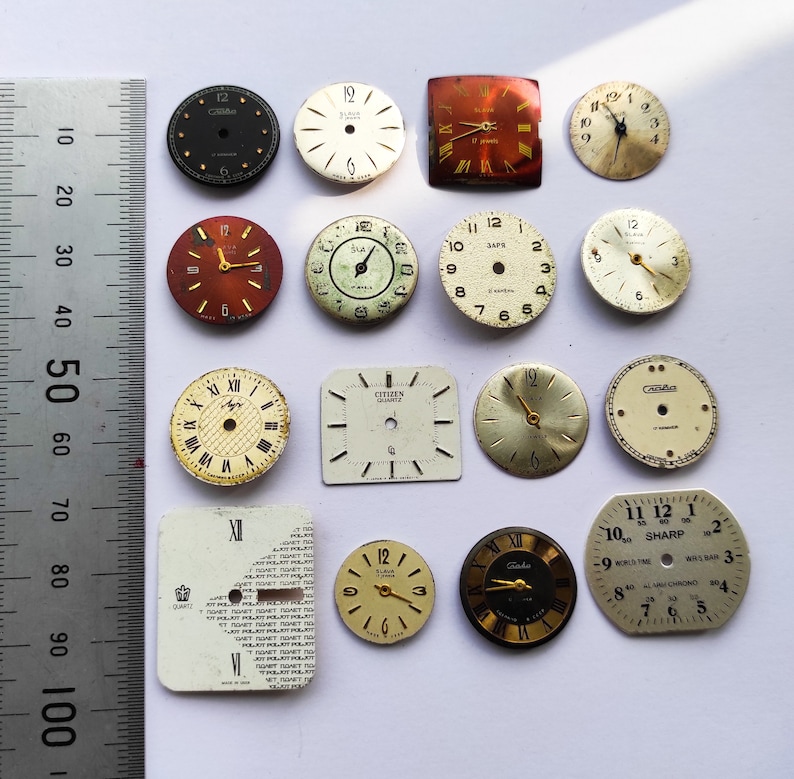 Watch Faces Lot Old Parts Mix Watch Dials Steampunk Pieces Steam Punk ...