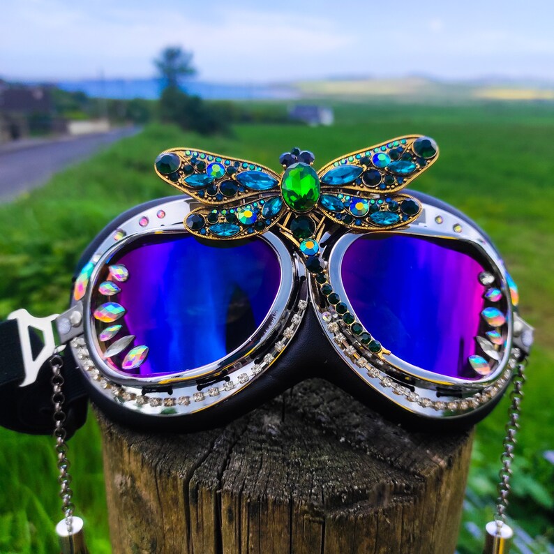 Goggles Dragonfly Burning Man Inspired Rave Tassels Costume Dust Mask ...
