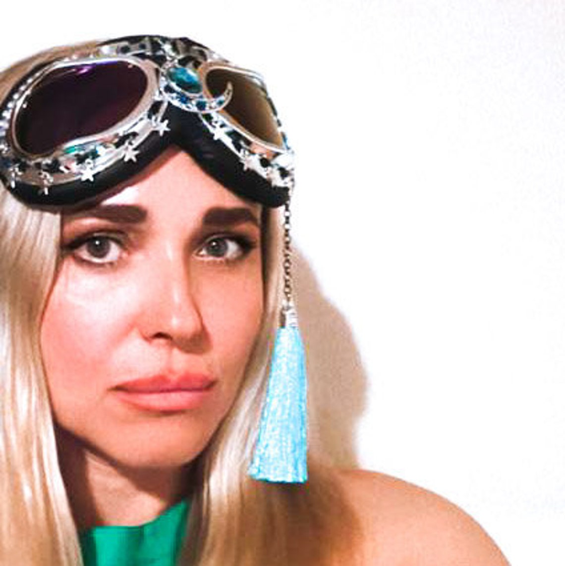 Goggles "moon" With Tassels Festival Outfit Burning Man Inspired Rave ...
