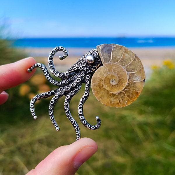 Octopus Brooch - Etsy